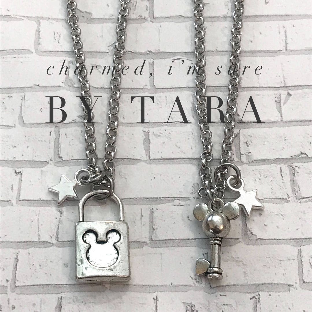 Mouse Head Lock & Key Necklace Set - Etsy
