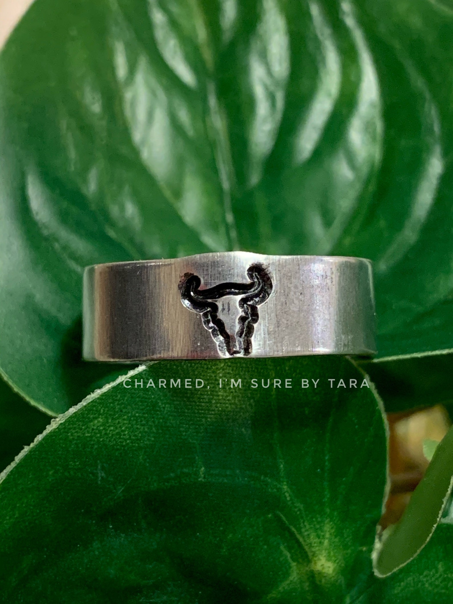 Texas Longhorn Hand Stamped Ring - Etsy