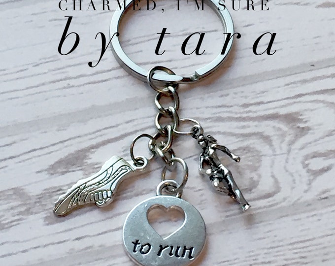 Love to Run Keychain - Etsy