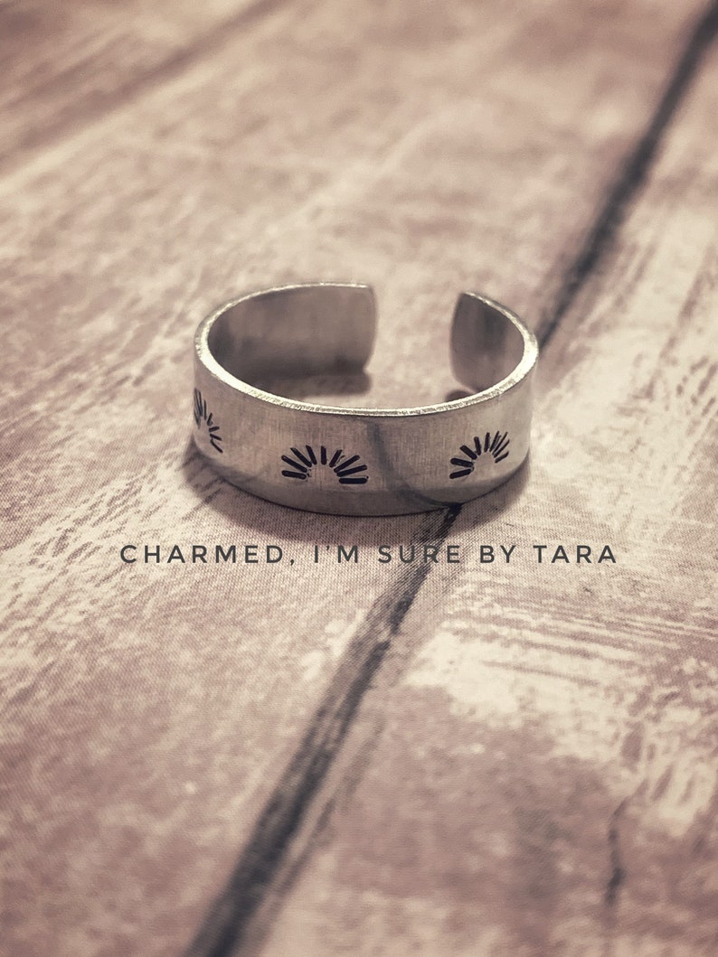 Rising Sun Hand Stamped Rings - Etsy