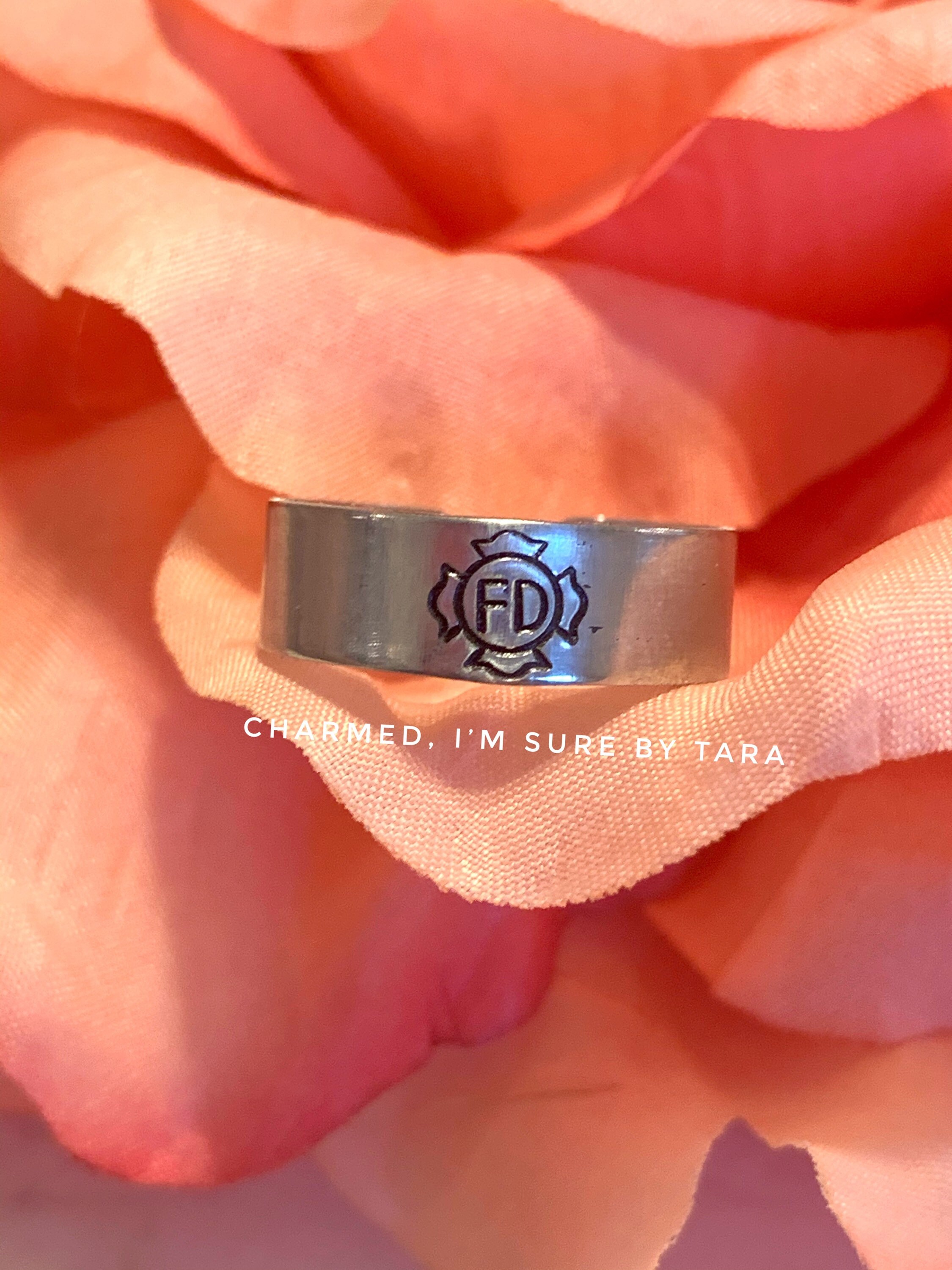 Fire Fighter Hand Stamped Ring/ Custom/ Personalized/ Initial/ | Etsy