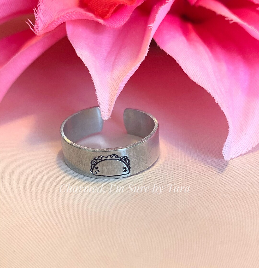 Taco Hand Stamped Ring - Etsy