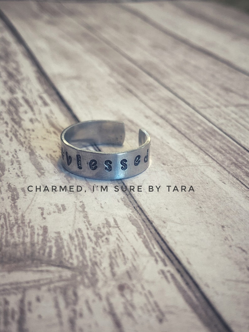 Hashtag Blessed Hand Stamped Ring - Etsy