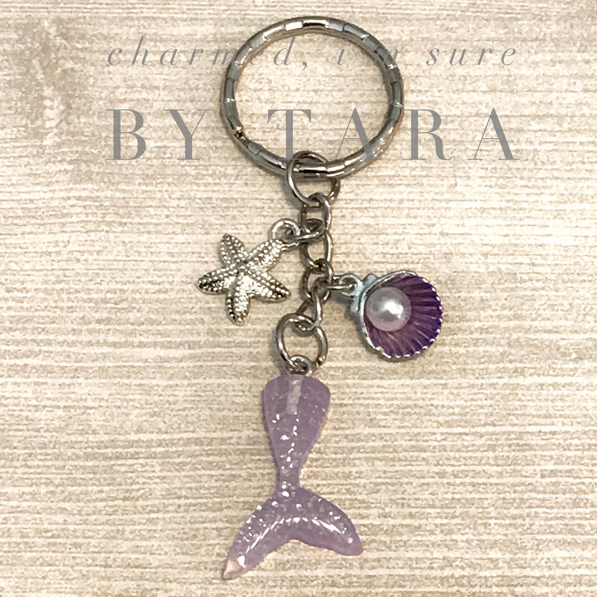 Mermaid Tail Charm Keychain, You Choose the Color - Etsy