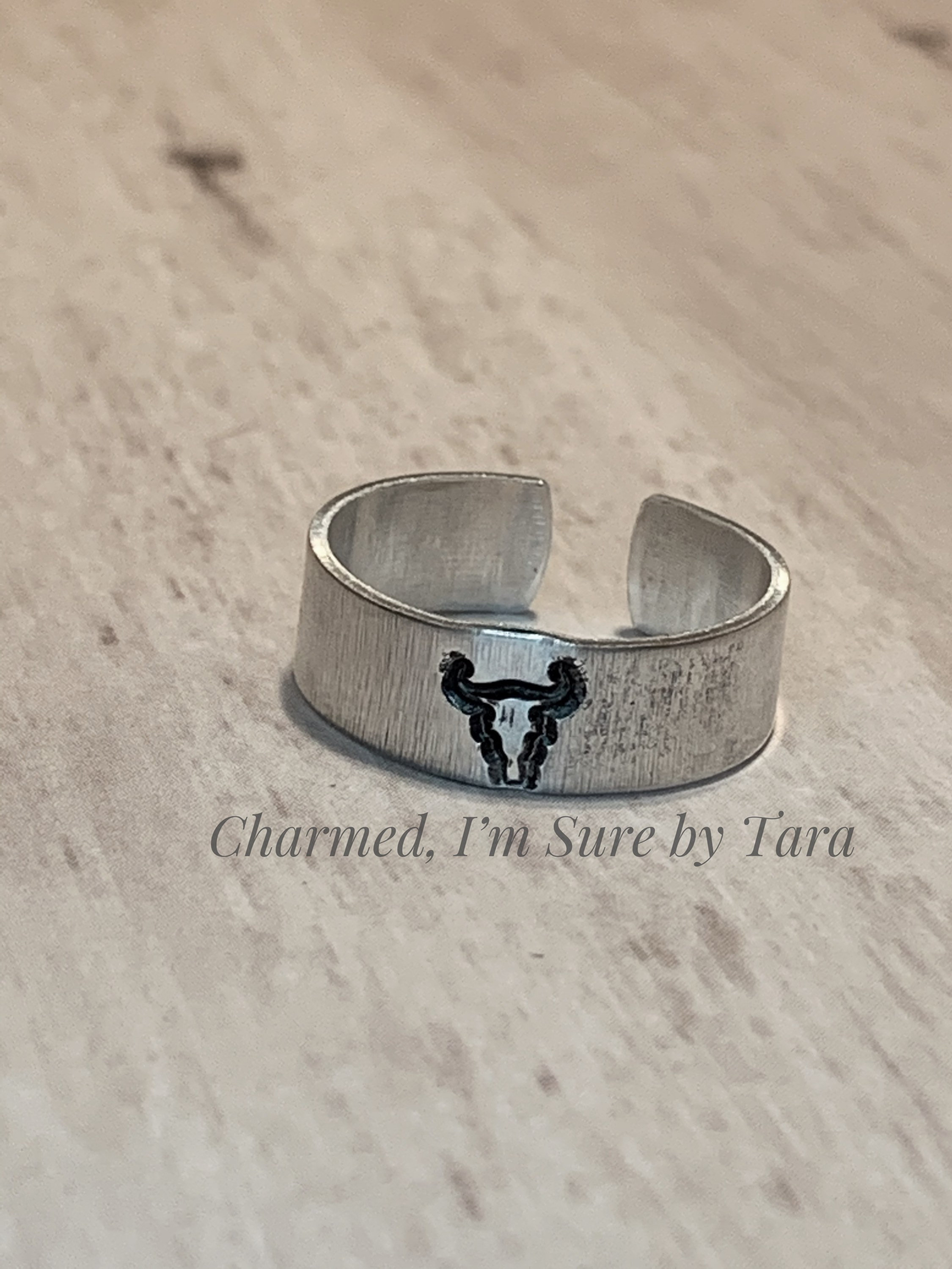 Texas Longhorn Hand Stamped Ring - Etsy