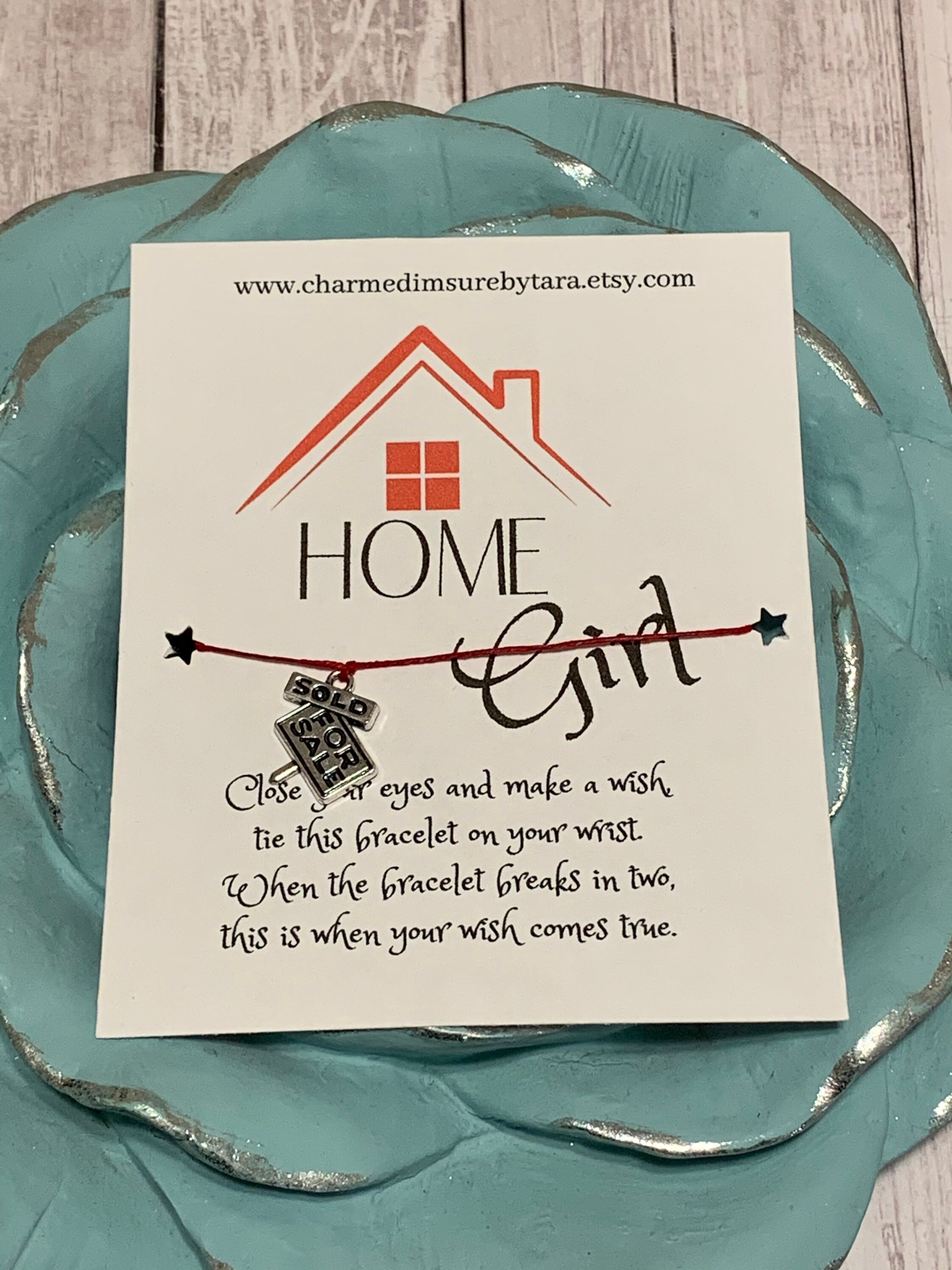 Realtor Charm Wish Bracelet/ Real Estate / Gift Idea - Etsy