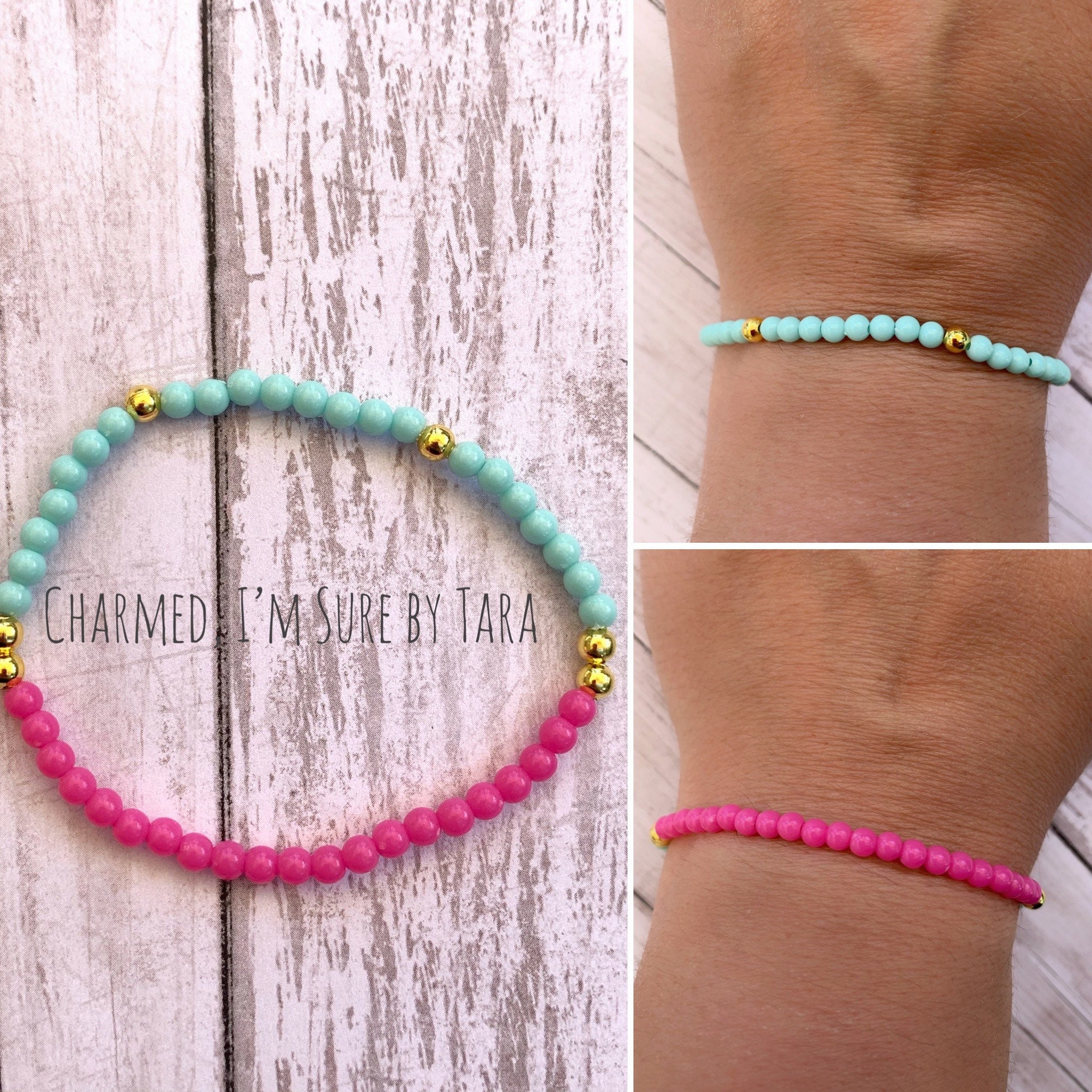 Two Tone Beaded Bracelet/ Versatile Jewelry - Etsy