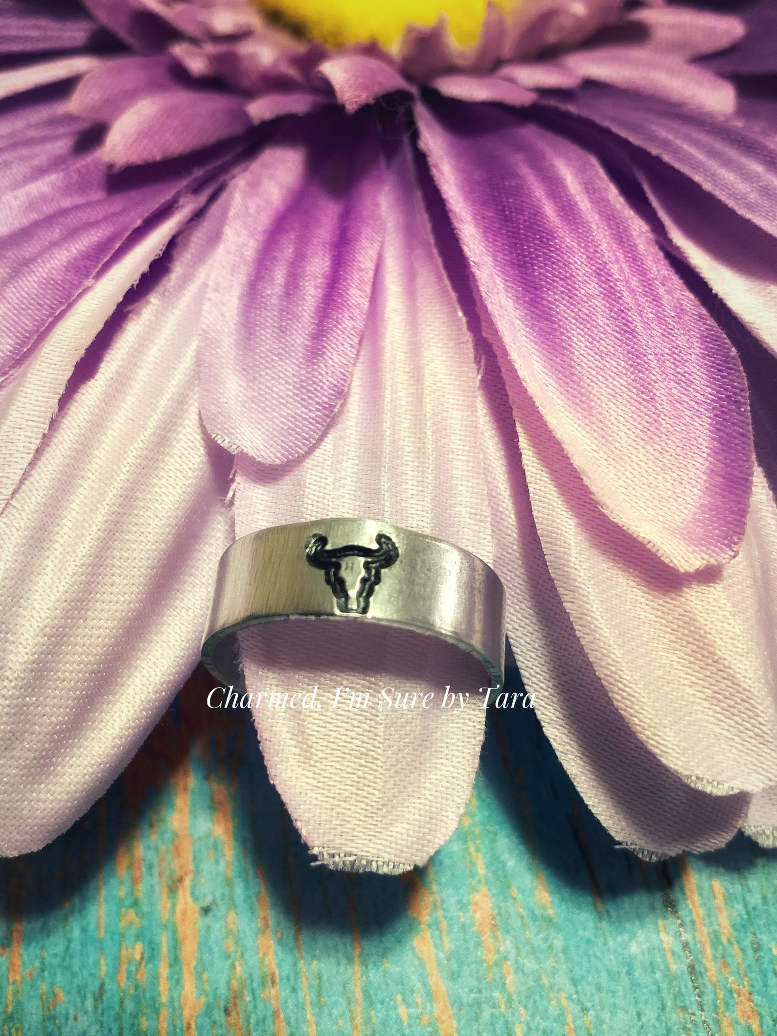 Texas Longhorn Hand Stamped Ring - Etsy