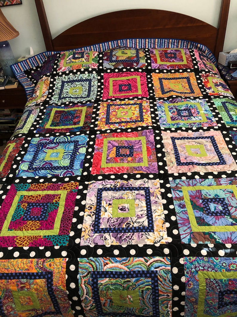 Kaffe Fassett Polka Dot Quilt Queen Size - Etsy