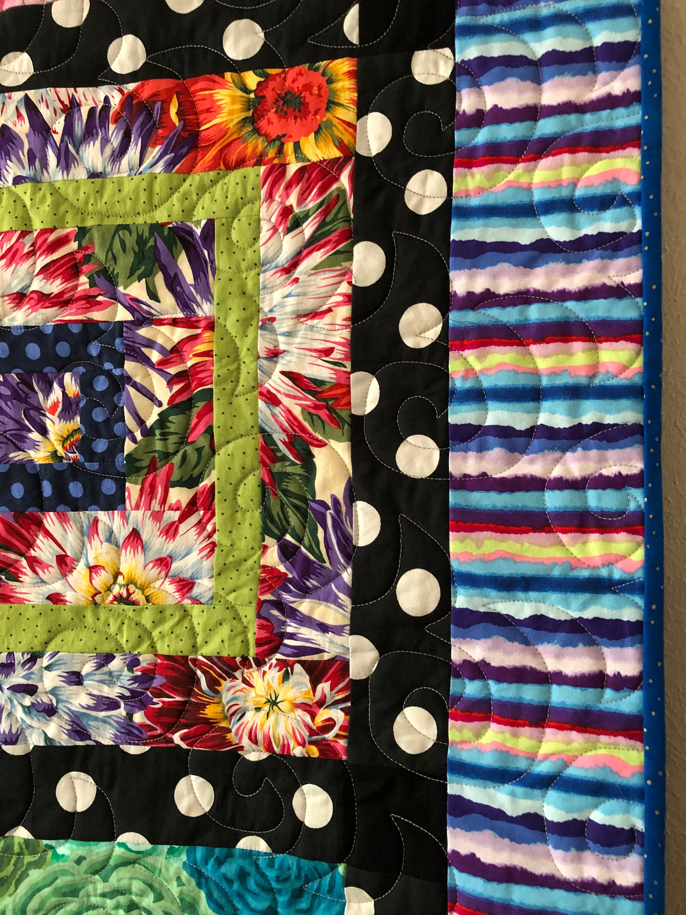 Kaffe Fassett Polka Dot Quilt Queen Size - Etsy