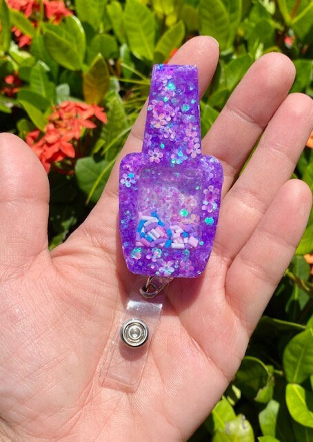 Nail Polish Shaker Badge Reel, Polish Badge Holder, Shaker Badge Reel ...