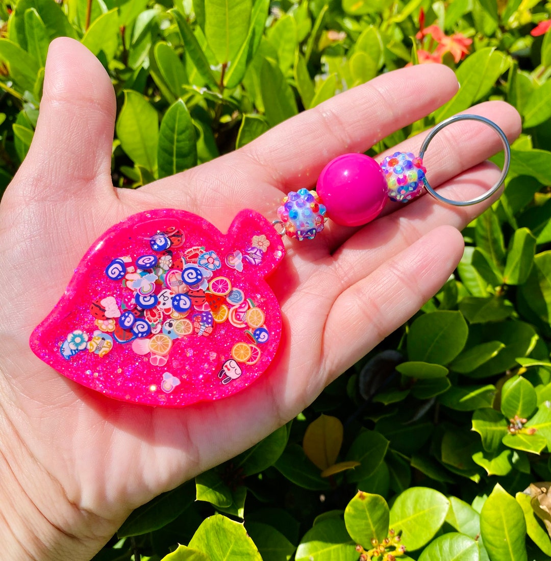 Leaf Shaker Keychain, ACNH Shaker Keychain, ACNH Keychain, Cute ...