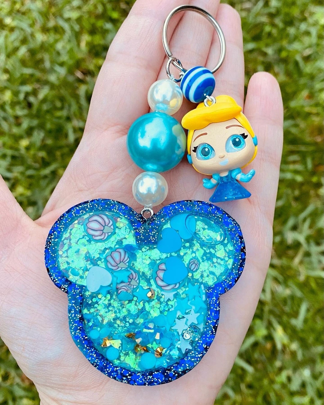 PRINCESS Shaker Keychain With Character Accent/fidget - Etsy