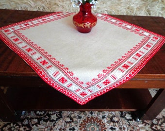 Traditional Handmade Embroidered Tablecloth, Linen Tablecloth ...
