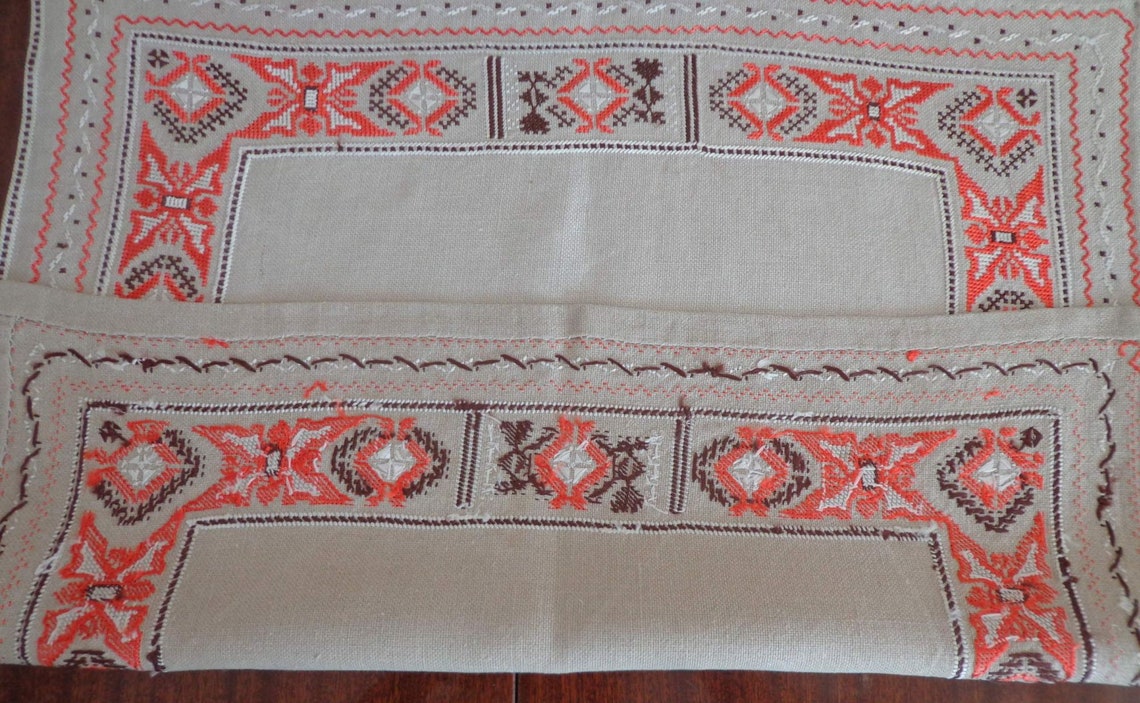 Traditional Handmade Embroidered Tablecloth Linen Tablecloth - Etsy