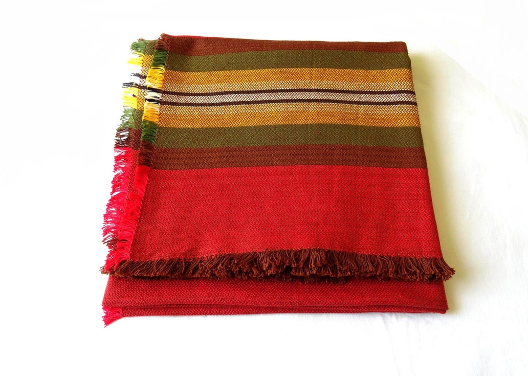 Vintage Table Cover With Two Faces and Label. Cotton Tablecloth. Folk ...