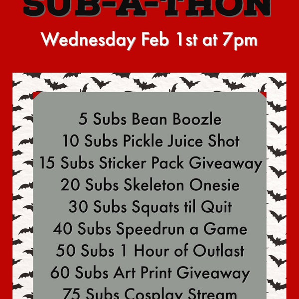 Twitch Subathon Template - Etsy