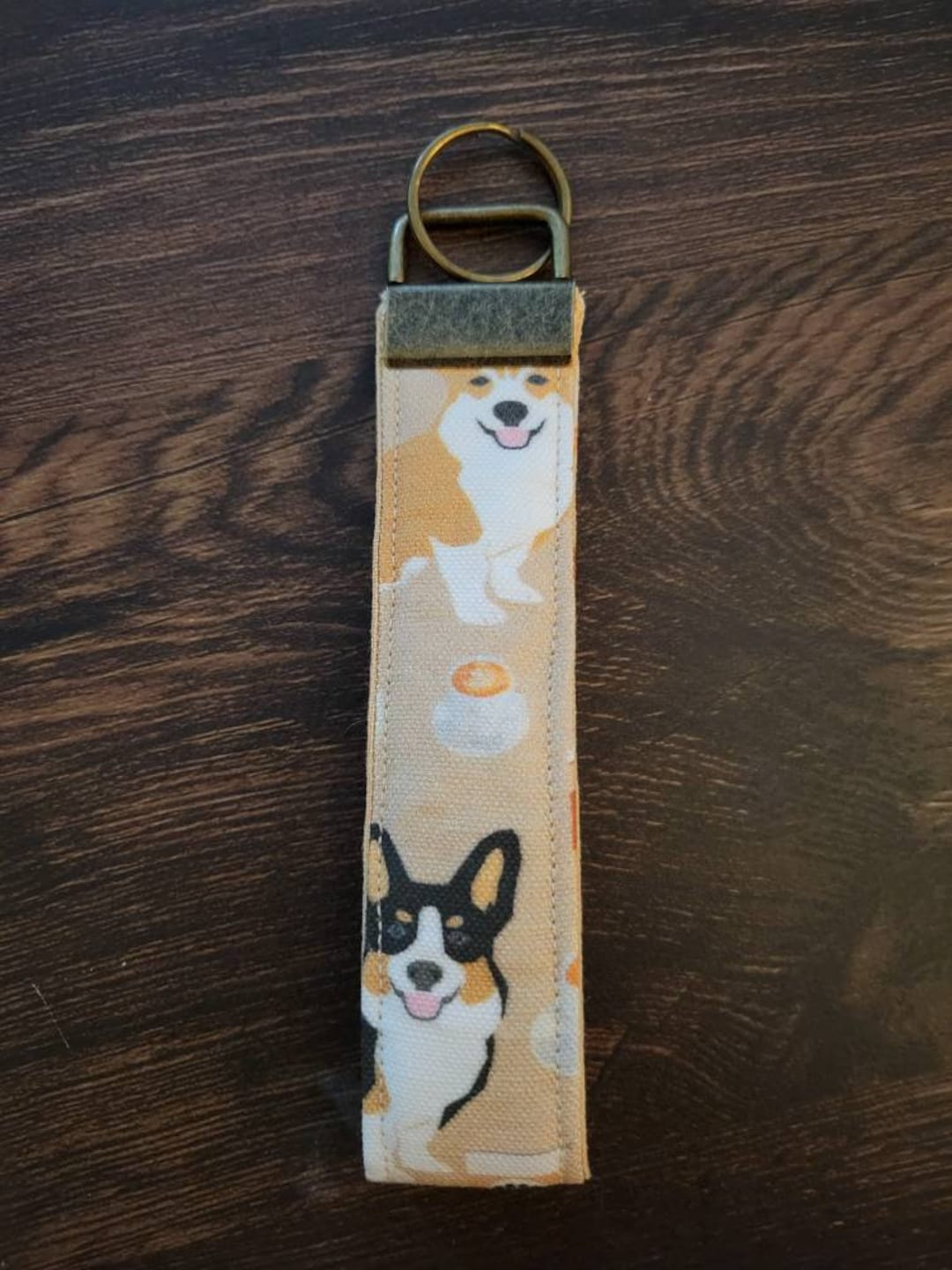 Corgis and Coffee Tri Corgi Tan Corgi Key Fob Key Holder Key Chain ...
