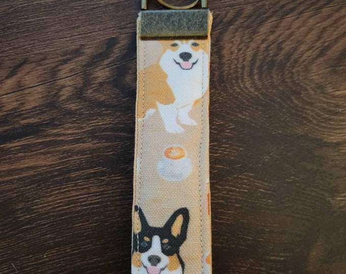 Corgi Keychain Wristlet Corgi Gifts for Her Corgi Mom Cute Corgi ...