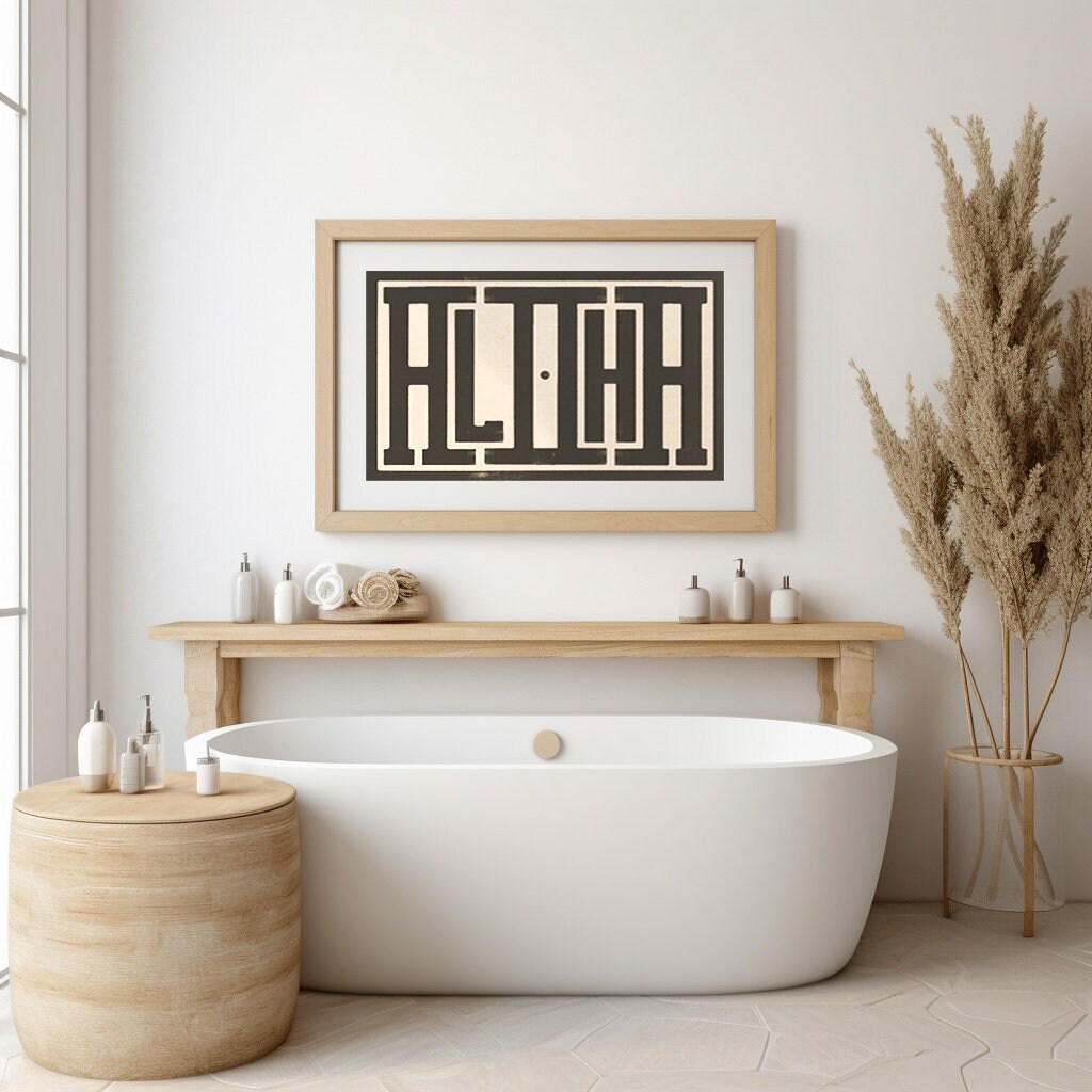 Aloha Typography Art Print, Beach Decor, Boho Wall Art, Modern Design ...