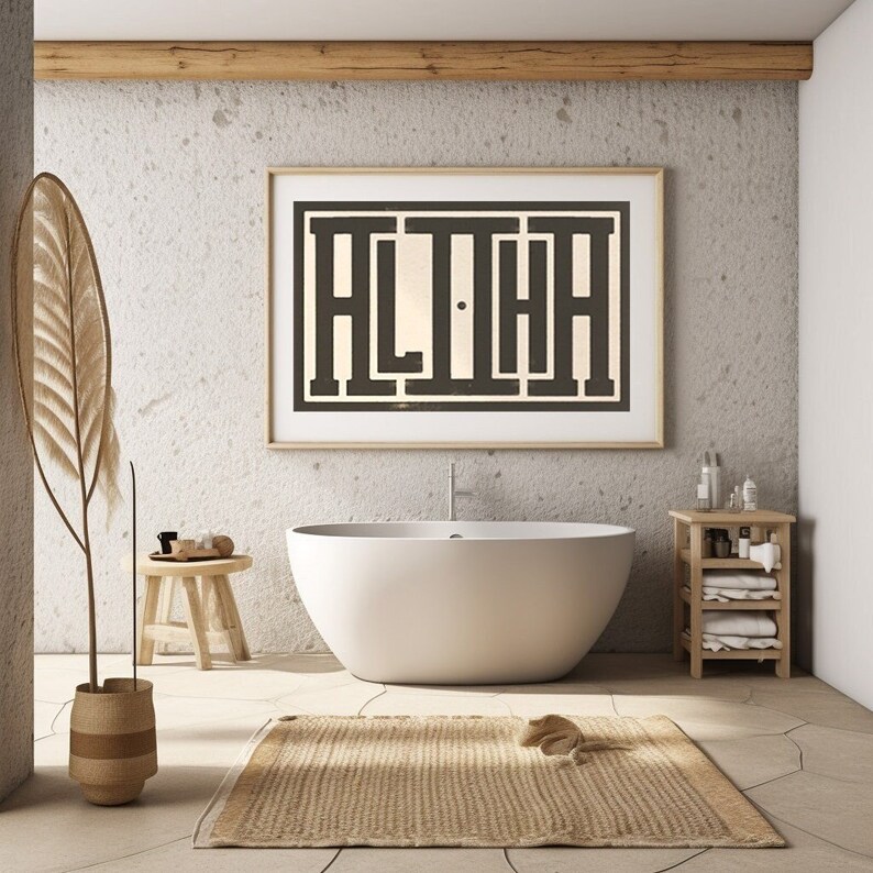 Aloha Typography Art Print, Beach Decor, Boho Wall Art, Modern Design ...