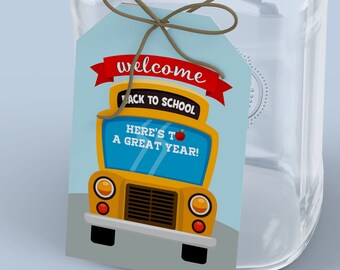 Printable Back to School Gift Tags INSTANT DOWNLOAD : Bright | Etsy