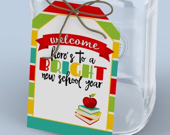 Happy School Year Gift Tag. Tags for Teachers. Printable PDF. Instant ...