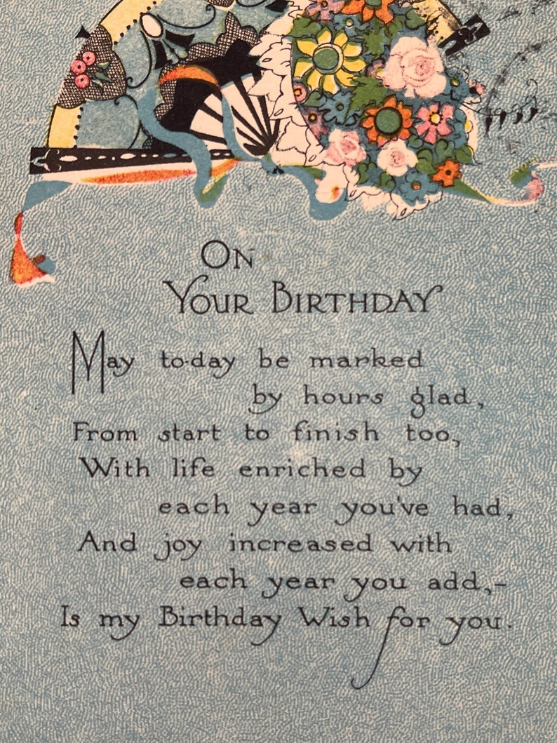 Old Vintage Birthday Greeting Postcard - Etsy