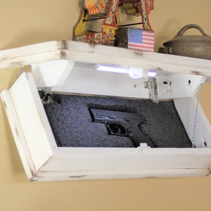 Floating Shelf With Hidden Gun Storage and Personalized Key 23 in ...