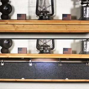 Floating Shelf With Hidden Gun Storage and Personalized Key! Gun ...