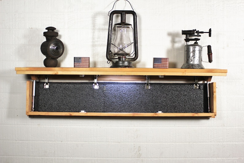 Floating Shelf With Hidden Gun Storage and Personalized Key! Gun ...