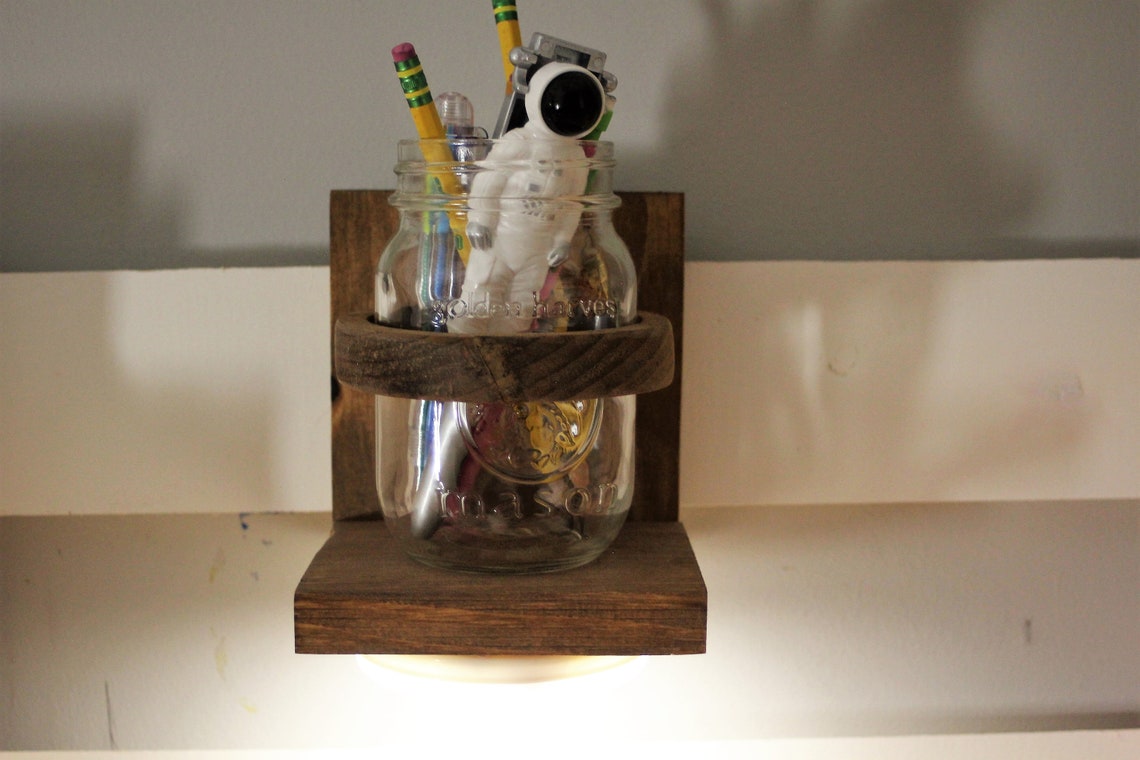 Wall Mount Office Light With Pencil Storage Reading Lamp With - Etsy