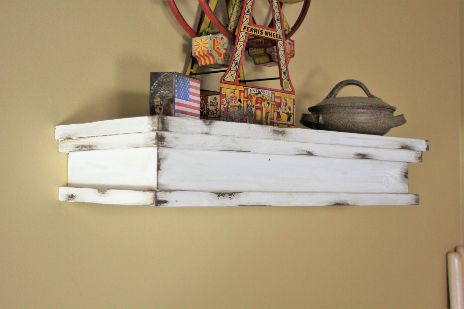 Floating Shelf With Hidden Gun Storage and Personalized Key 23 in ...