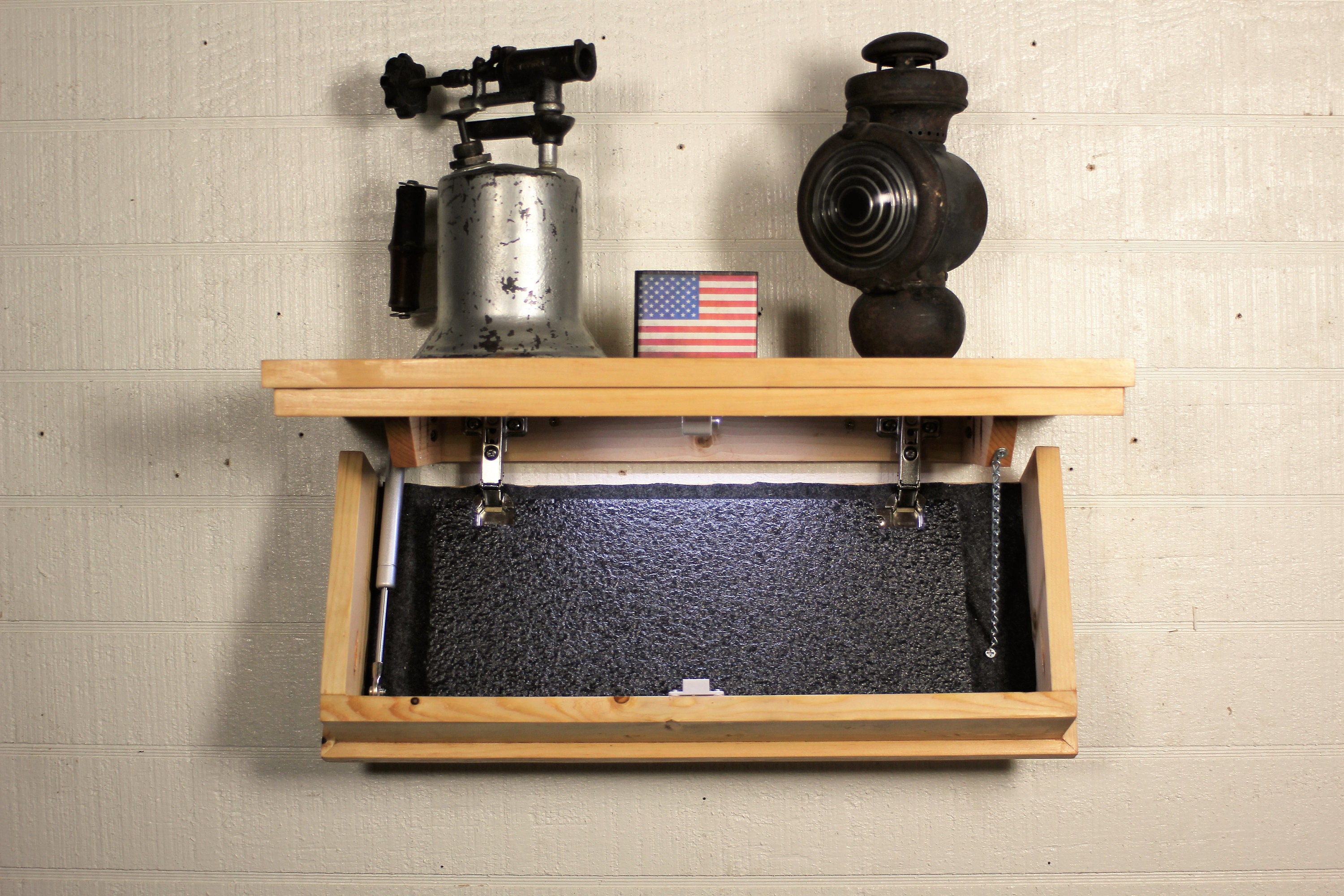 Secret Storage Shelf With Personalized Key 23 Inch Floating - Etsy