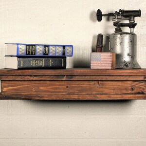Floating Shelf With Hidden Gun Storage and Personalized Key, 23 Inch ...