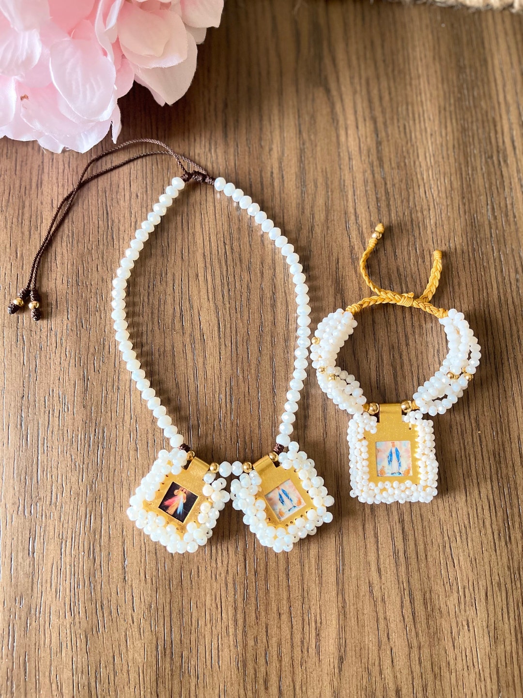 Goldsmith Scapular Necklace, Scapular Jewelry, Virgin Mary Necklace ...