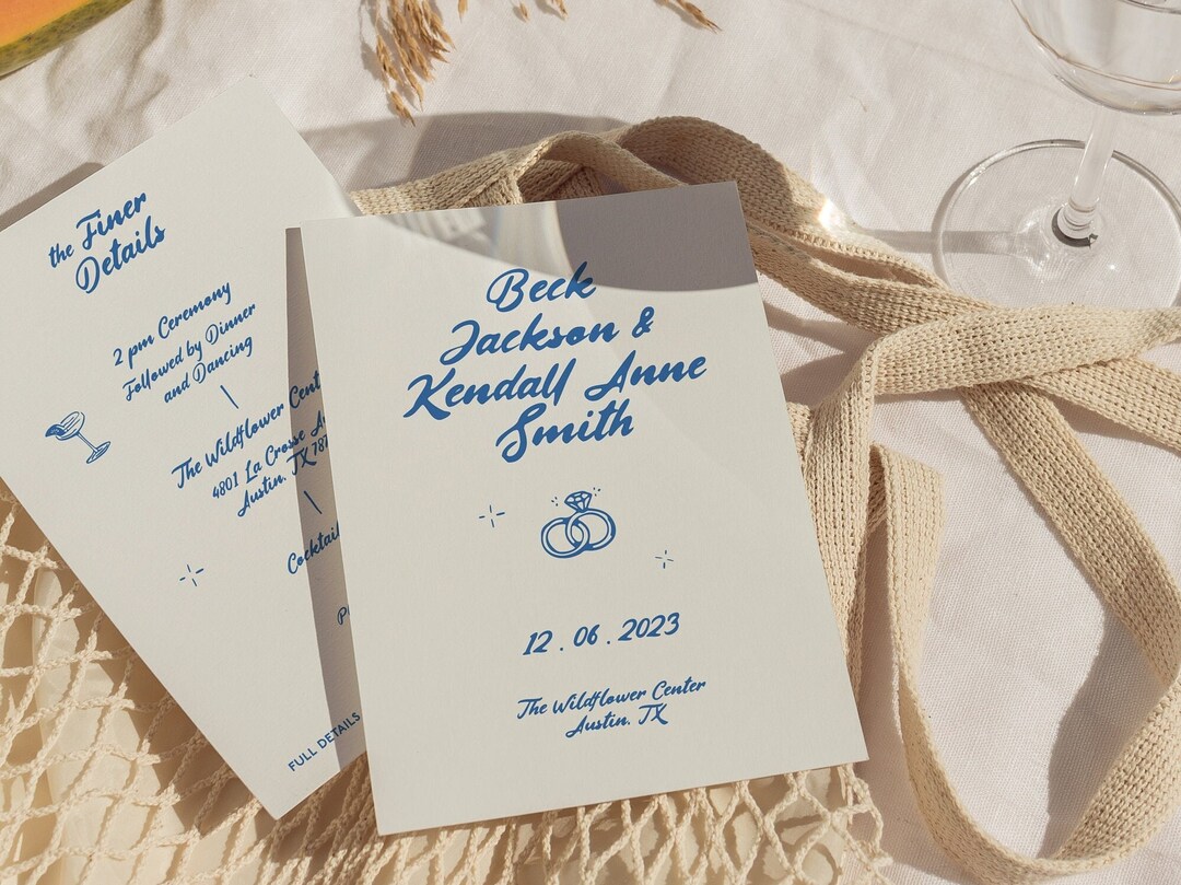 Wedding Invitation Canva Template Itinerary TRISTAN Printable Instant ...