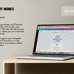 Wedding Invitation Canva Template Itinerary TRISTAN Printable Instant ...