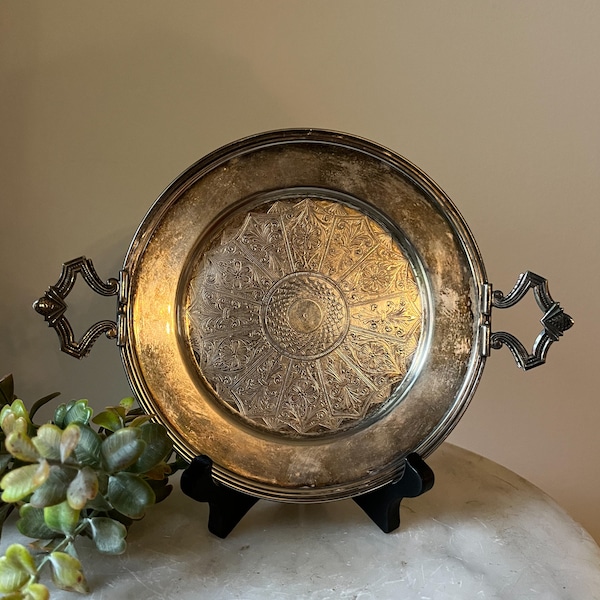 Silverplate Tray With Handles - Etsy