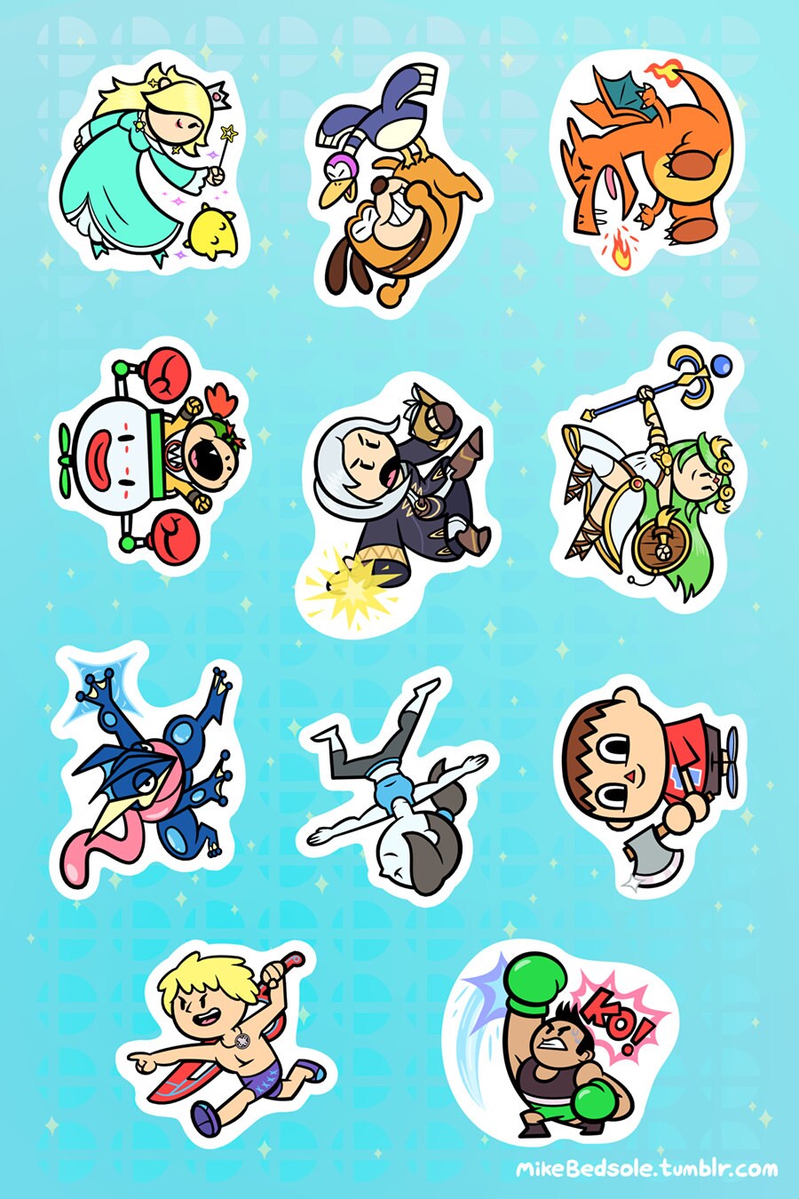 Super Smash Bros 6x4 Sticker Sheet 4 | Etsy