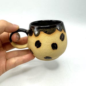 Small Espresso Mug With Handle Cute Little Cup With Coffee Bean Design ...