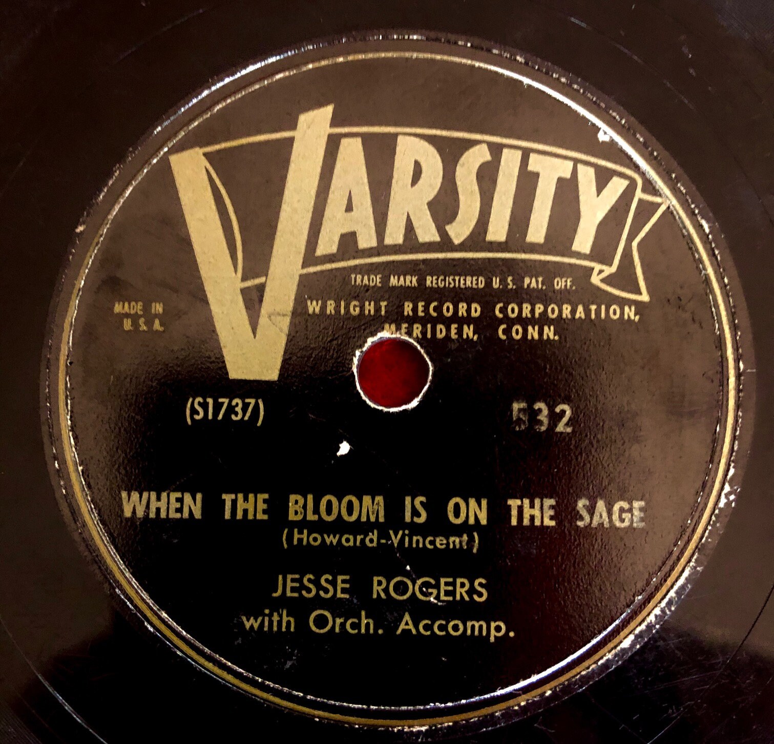 Antique 78 Records (3) Varsity Label, "the Yellow Rose of Texas" Jesse ...