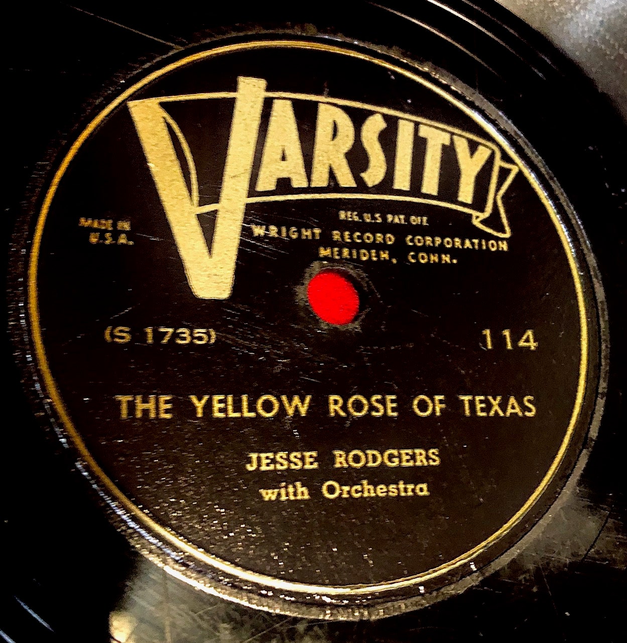 Antique 78 Records (3) Varsity Label, "the Yellow Rose of Texas" Jesse ...