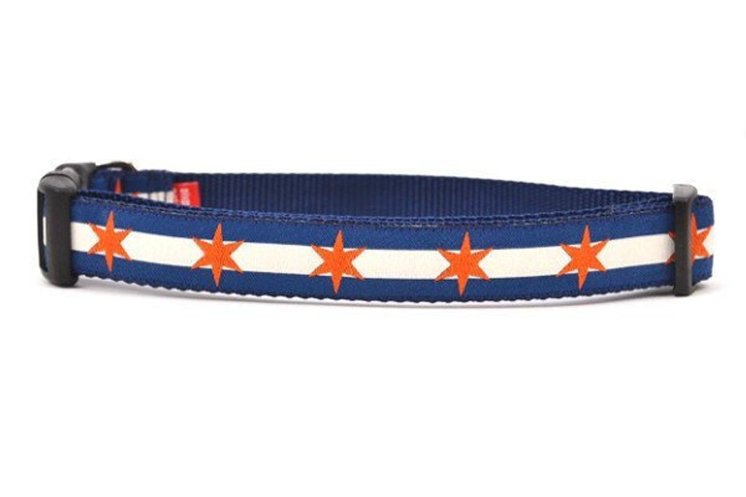 Chicago Bears Dog Collar in Chicago Flag Design - Etsy