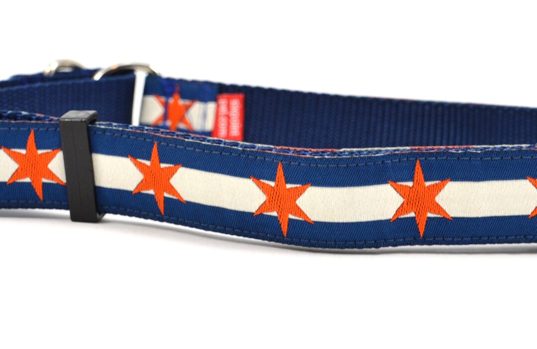 Chicago Flag Martingale Dog Collar - Chicago Bears Colors - Etsy