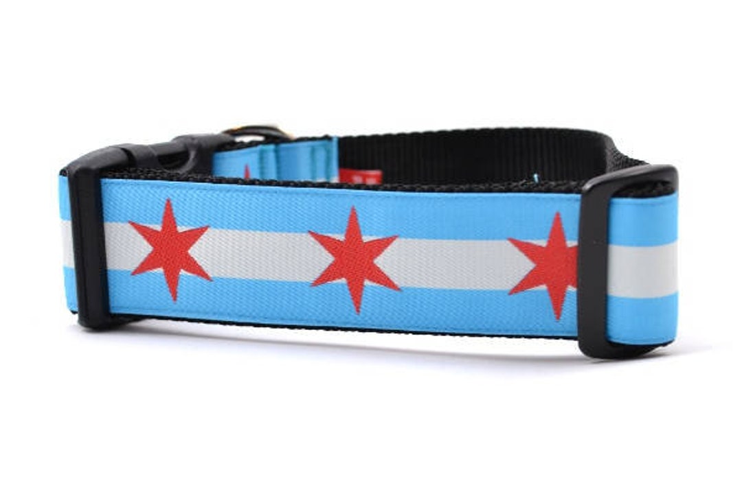 Chicago Flag Dog Collar - Wide Medium - Etsy