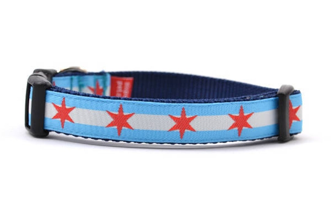 Chicago Flag Dog Collar - Small - Etsy