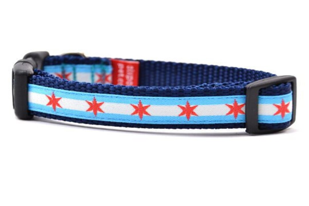 Chicago Flag Dog Collar - XS - Etsy