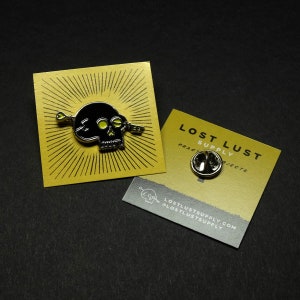 Lost Lust Supply Skull Key Logo Enamel Lapel Pin Badge // Skeleton Key Emblem Keyhole - Etsy