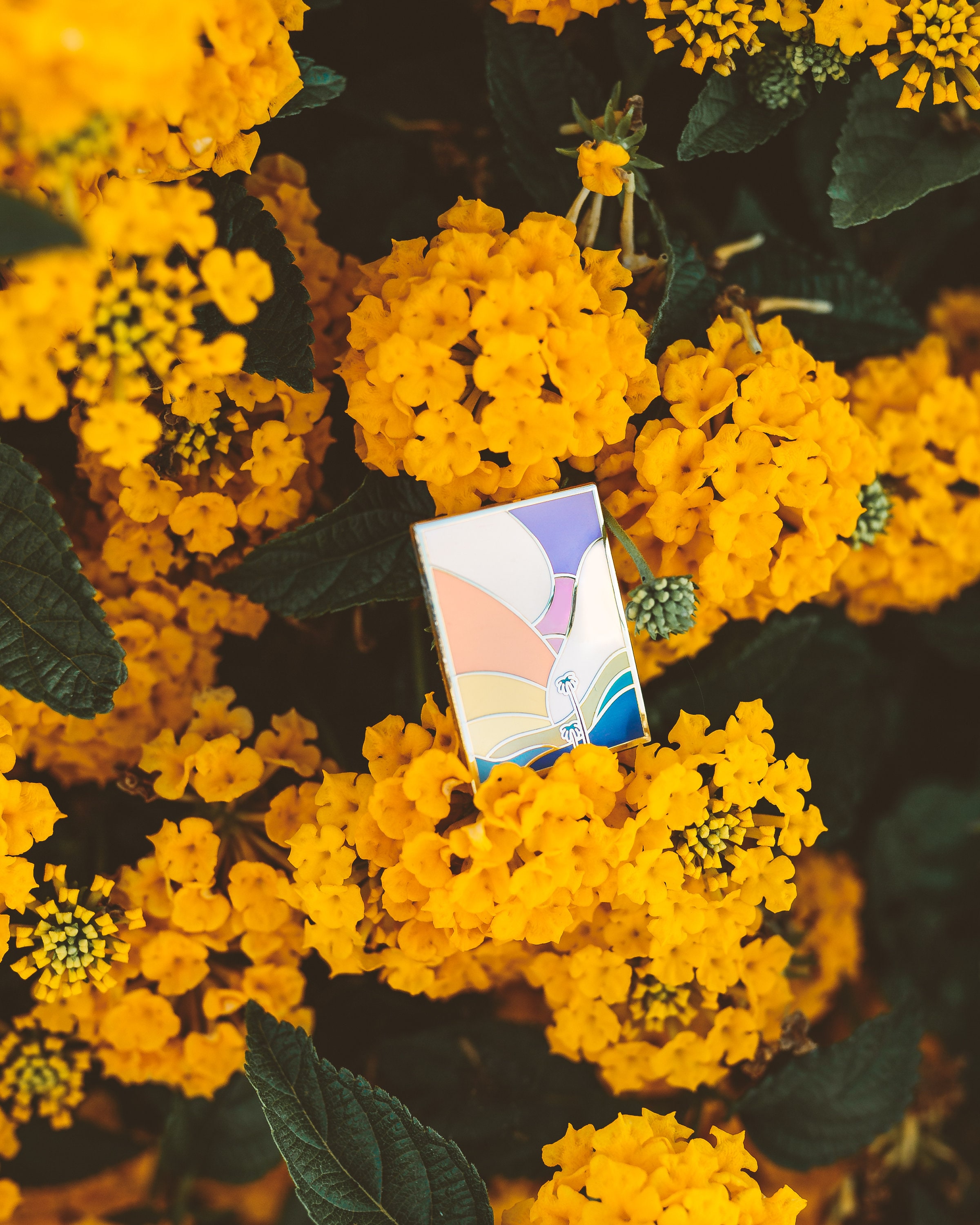 Palm Tree Sunset Enamel Lapel Pin / Los Angeles California | Etsy